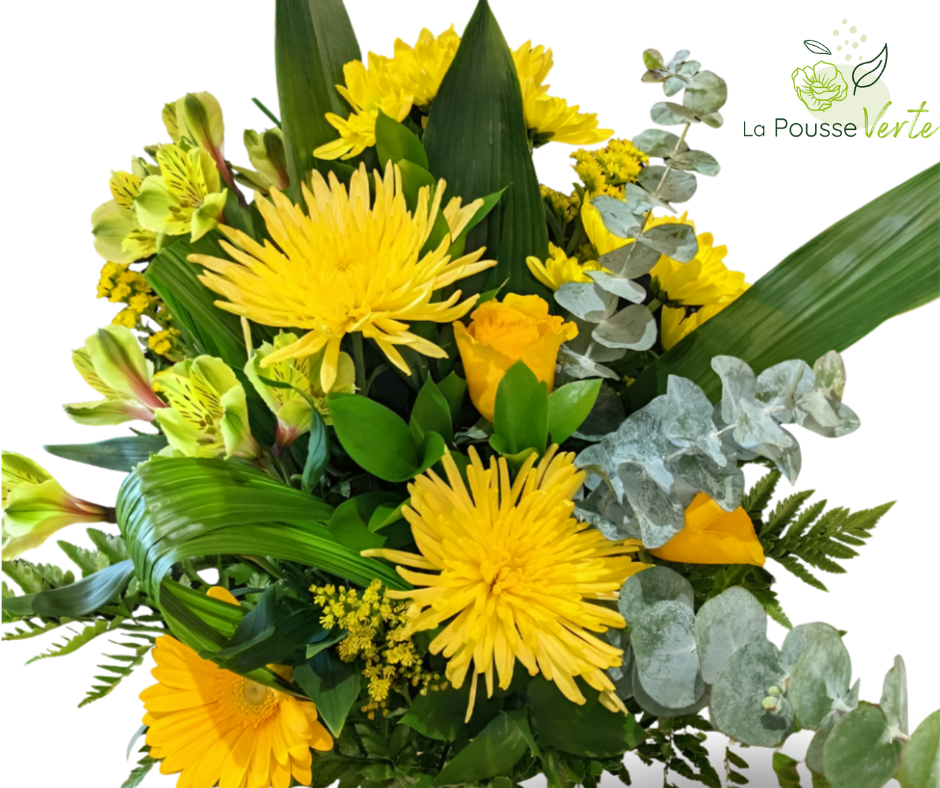 Bouquet ensoleillé - Fleuriste La Pousse Verte